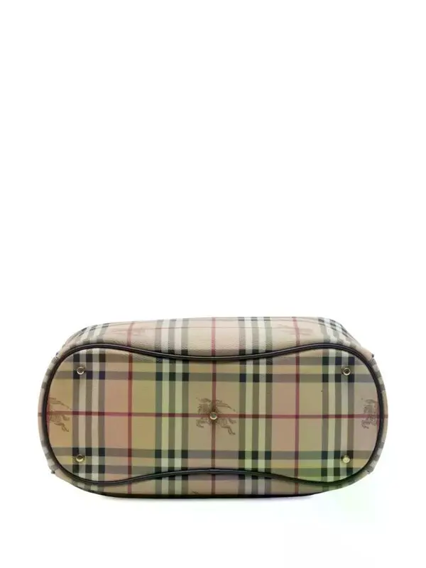 Burberry Haymarket Check Coated Canvas Walden Belted Hobo Shoulder Bag