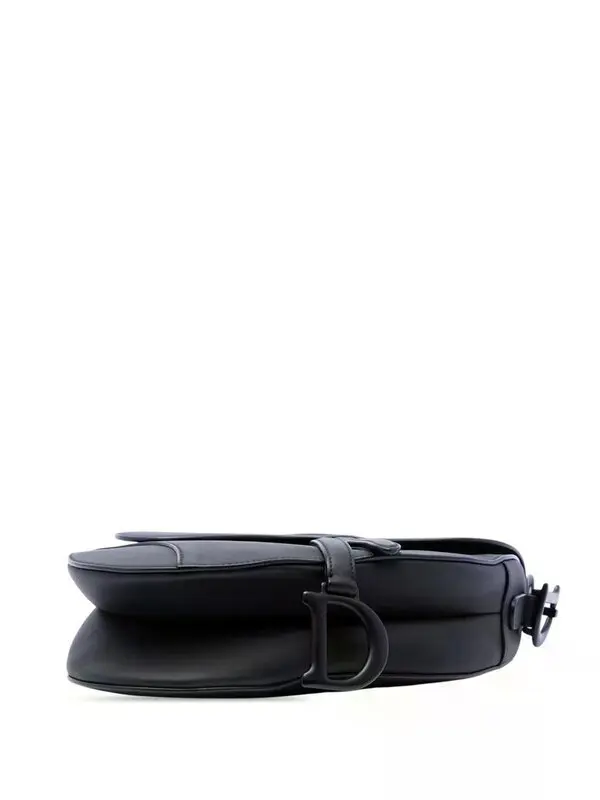 Dior 2019 Ultra Matte Calfskin Saddle Bag Shoulder Bag - Black