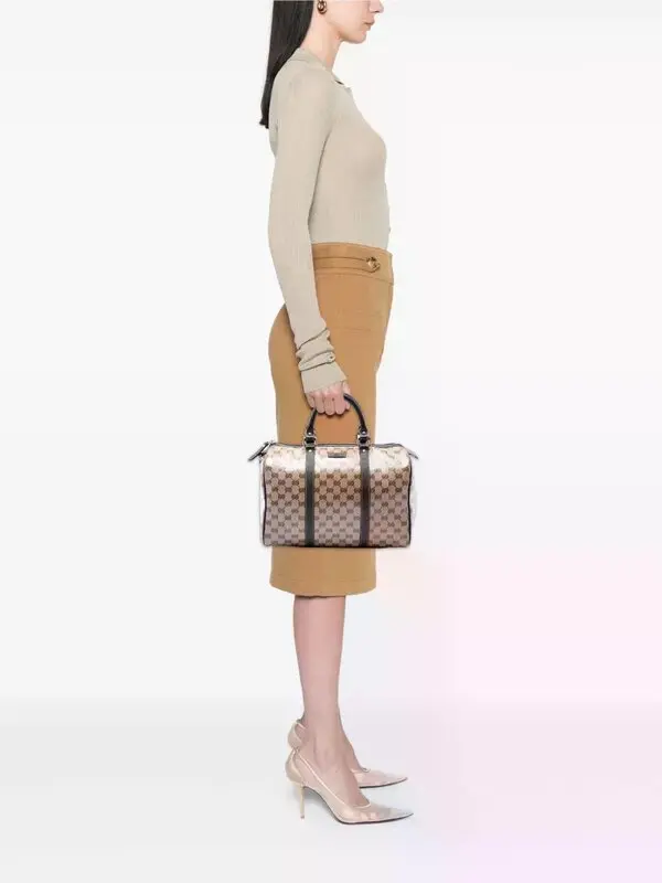 Gucci Medium Gg Crystal Joy Boston Bag - Neutrals