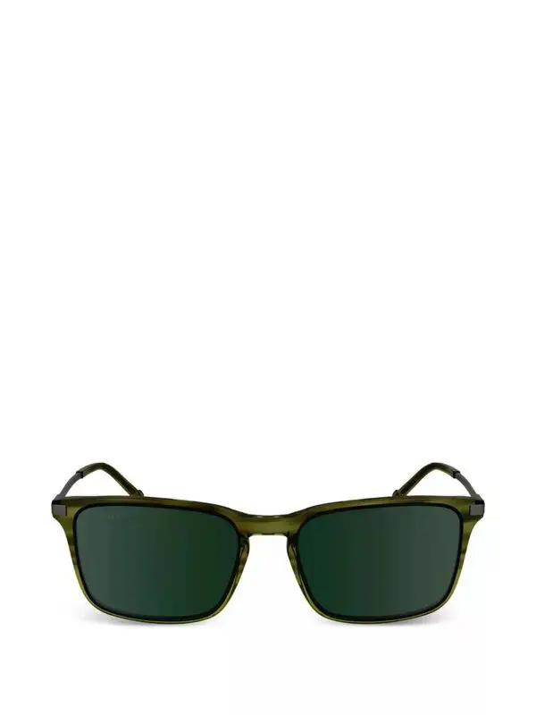 ZEISS Striped Rectangle Frame Sunglasses - Green