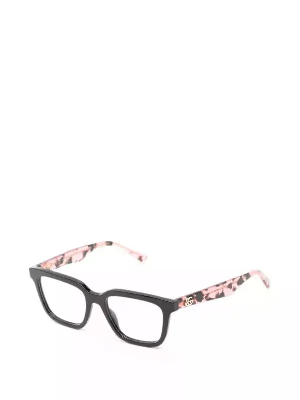 Gucci Double G Tortoiseshell-effect Glasses - Black