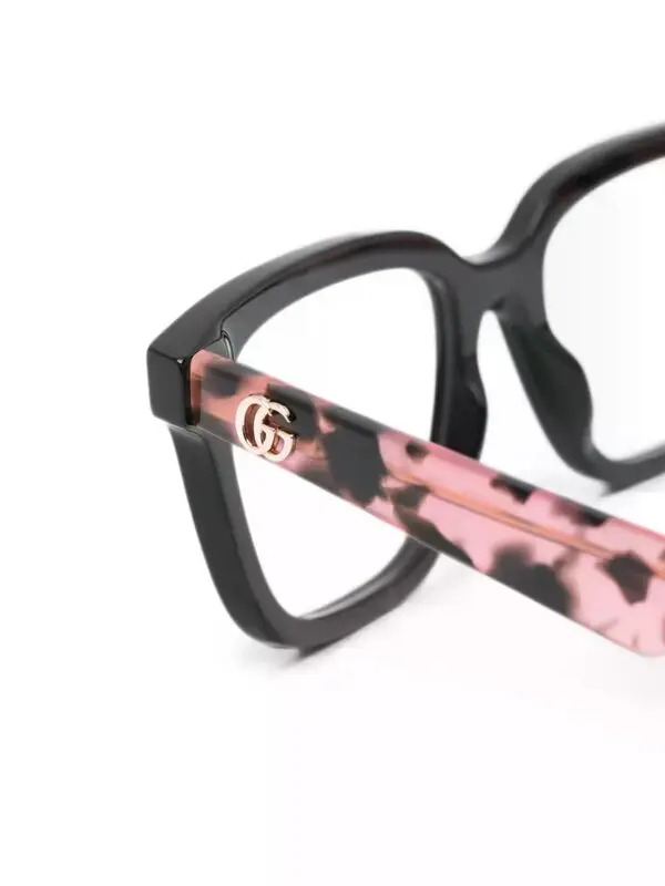 Gucci Double G Tortoiseshell-effect Glasses