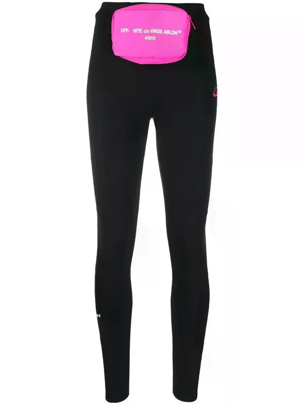 Off-White For Run Detachable-pouch Leggings - Black
