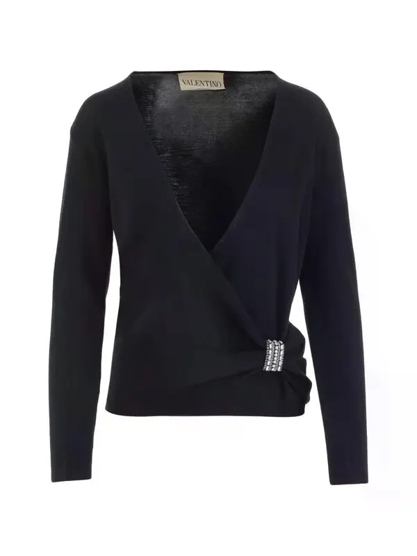 Valentino Garavani Jewel-embellished Sweater - Black