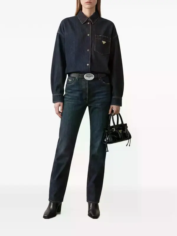 Prada Logo-plaque Denim Jacket