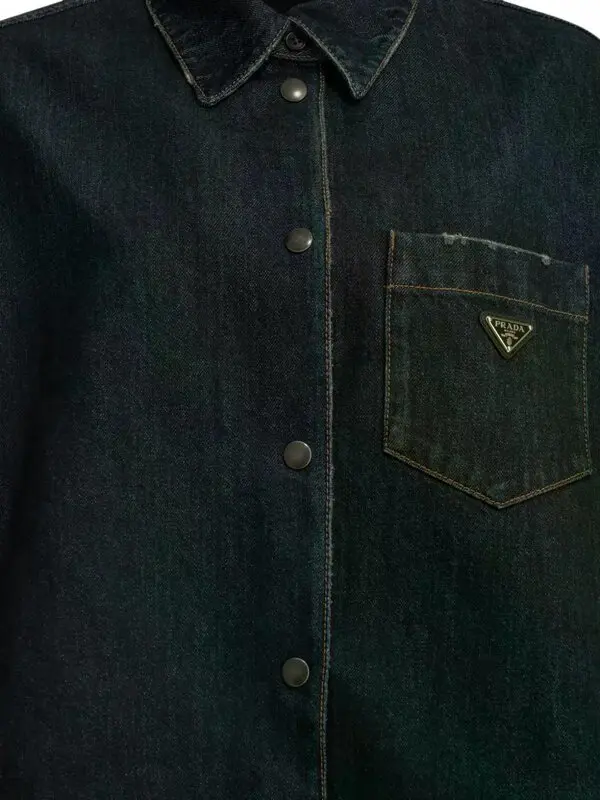 Prada Logo-plaque Denim Jacket
