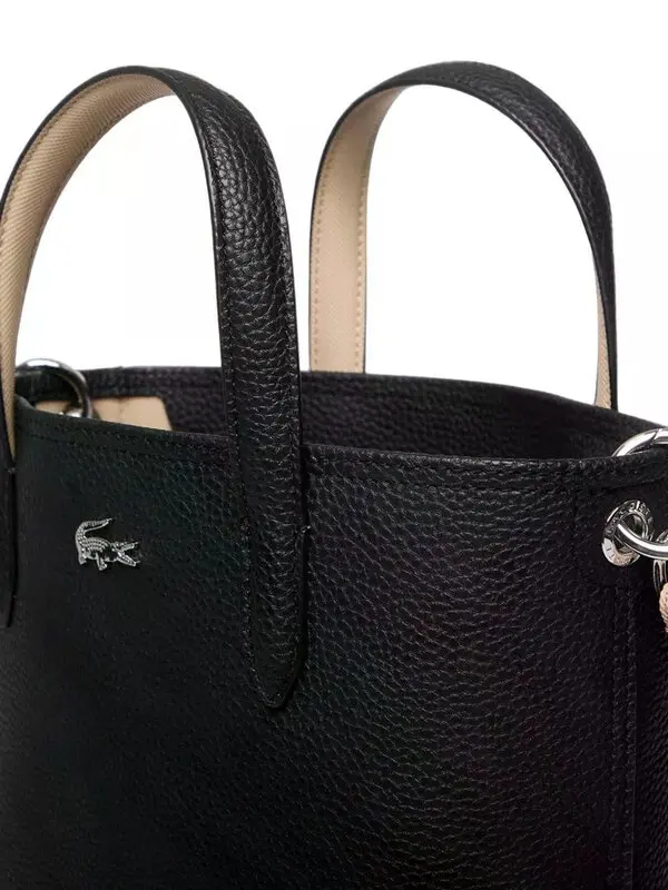 Lacoste Anna Grained-texture Tote Bag - Black
