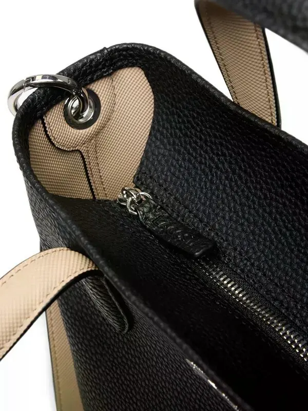 Lacoste Anna Grained-texture Tote Bag - Black