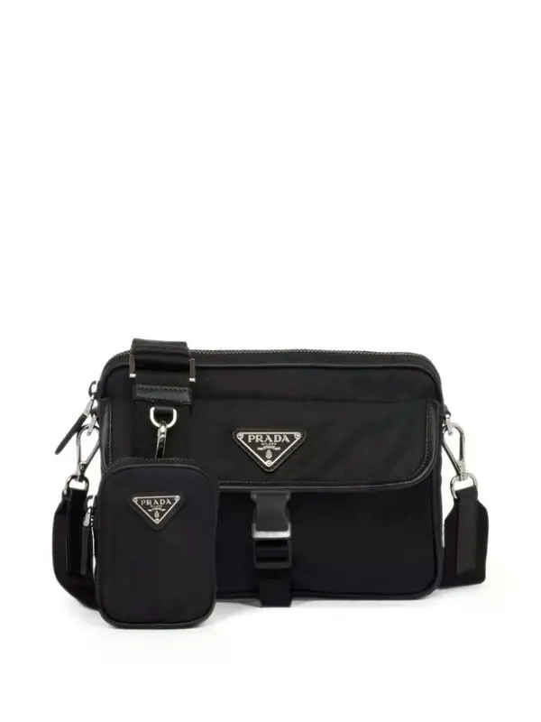 Prada Re-nylon And Saffiano Leather Shoulder Bag