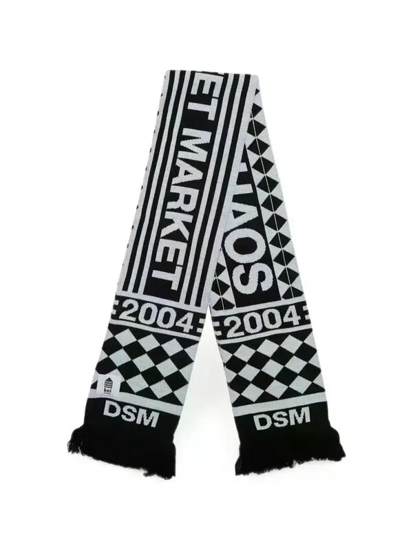 DOVER STREET MARKET Beautiful Chaos Football Scarf - Black