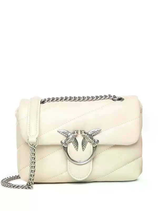 Pinko Quilted Love Bag Shoulder Bag - Neutrals