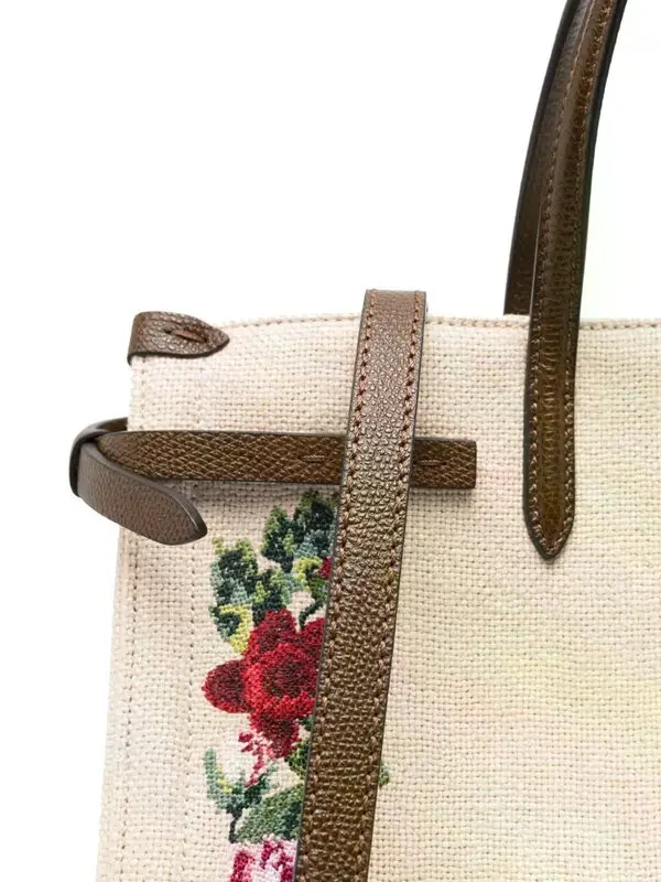 Valentino Garavani Small Antibes Linen Tote Bag