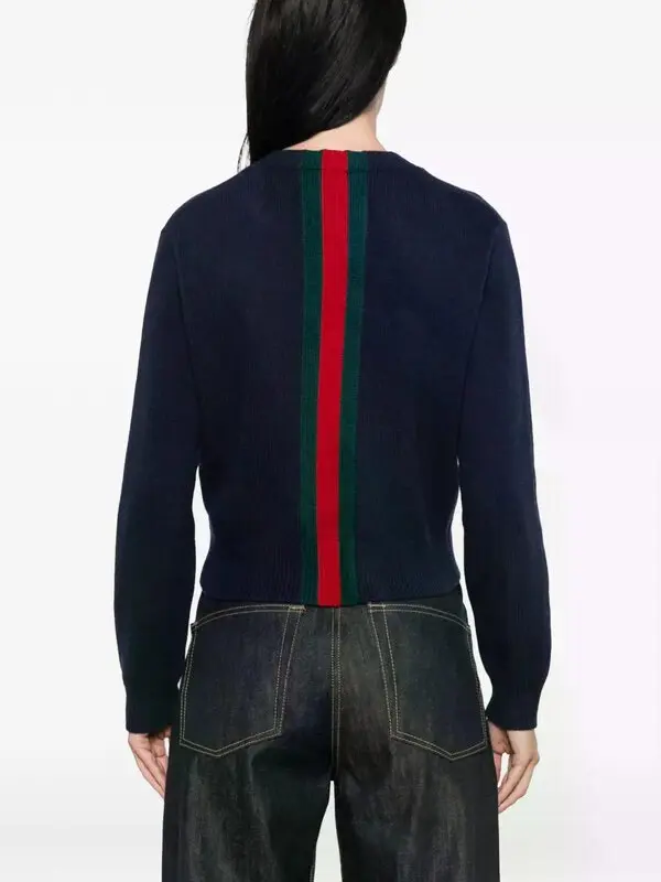 Gucci Web-stripe Wool Sweater