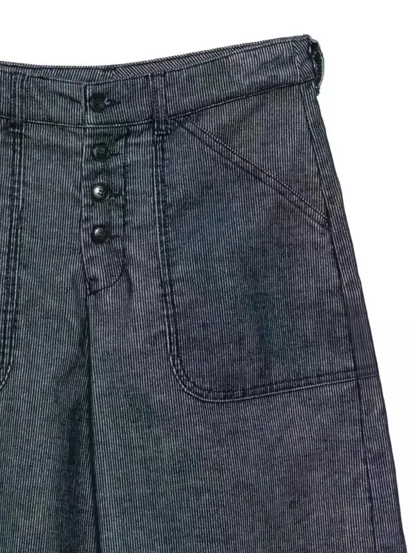 Emporio Armani Pinstriped Button-fly Trousers