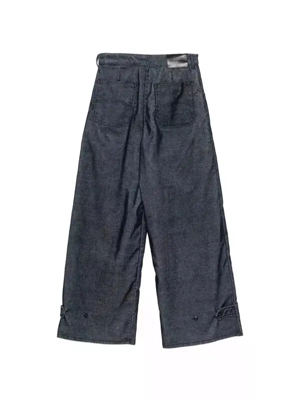 Emporio Armani Pinstriped Button-fly Trousers