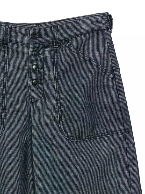Emporio Armani Pinstriped Button-fly Trousers
