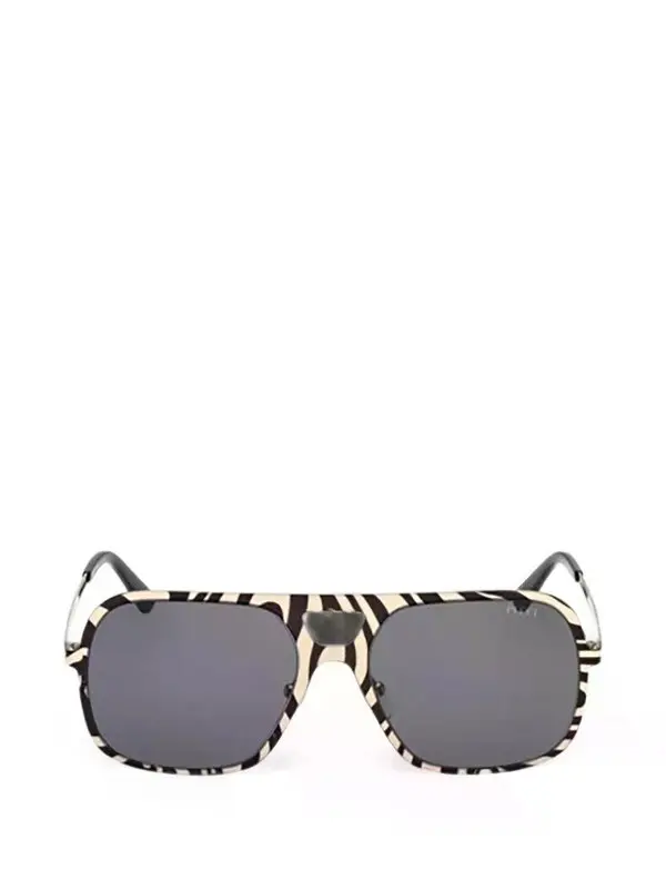 Emilio Pucci Zebra-print Pilot Sunglasses