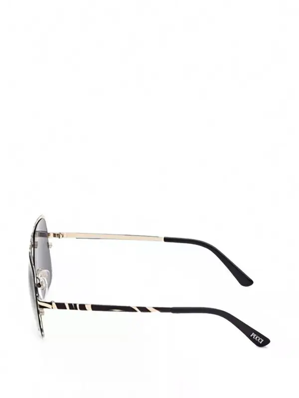 Emilio Pucci Zebra-print Pilot Sunglasses