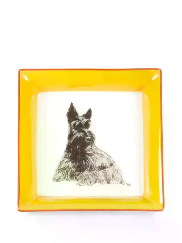 Hermès Scottish Terrier Porcelain Organizer - White