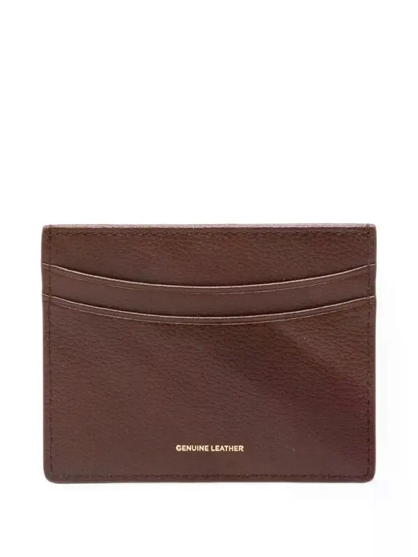 Emporio Armani Logo-print Grained-leather Card Holder