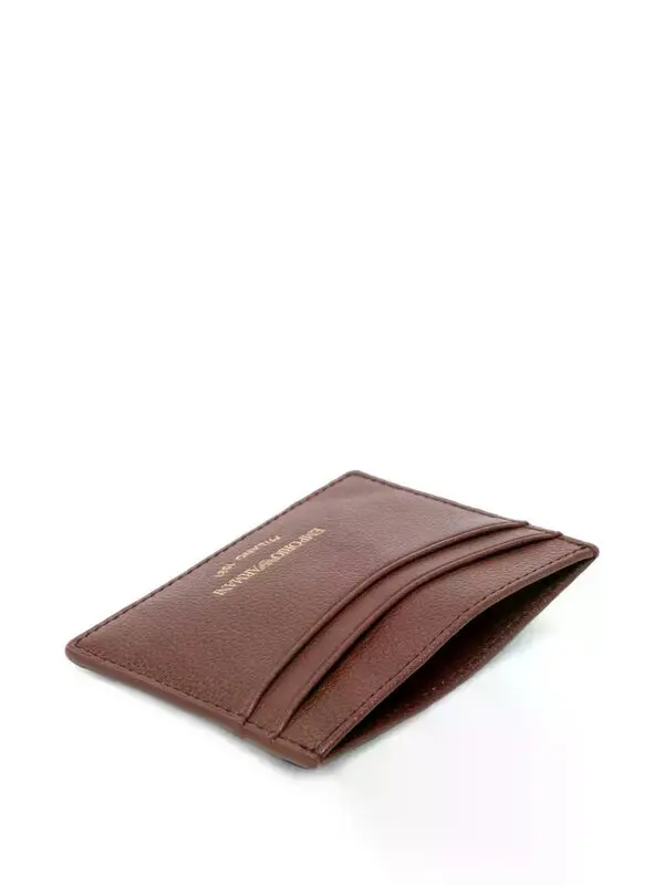 Emporio Armani Logo-print Grained-leather Card Holder