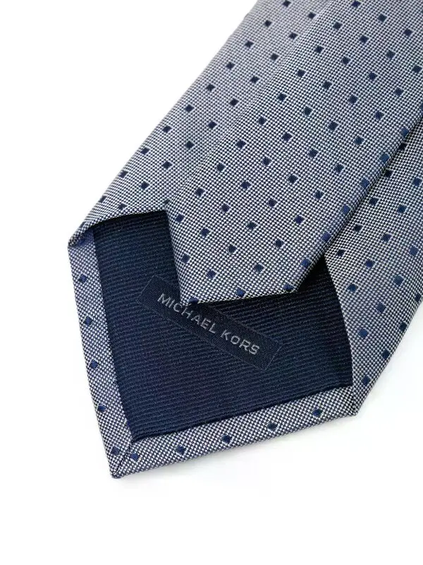 Michael Kors Geometric-pattern Tie - Grey