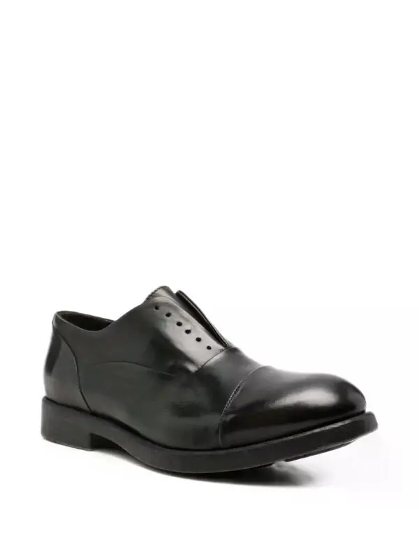 LEQARANT Cap-toe Leather Loafers
