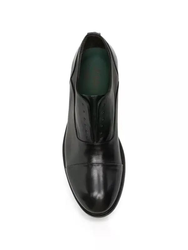 LEQARANT Cap-toe Leather Loafers
