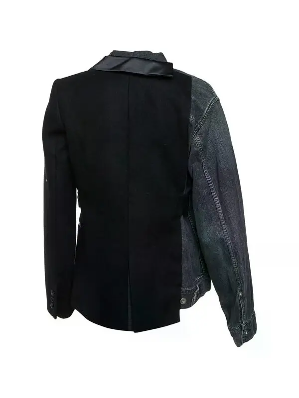 Sacai Spliced Long-sleeve Jacket - Black