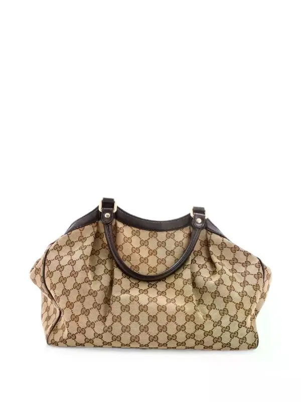 Gucci Sukey Gg Canvas With Leather Medium Tote Bag