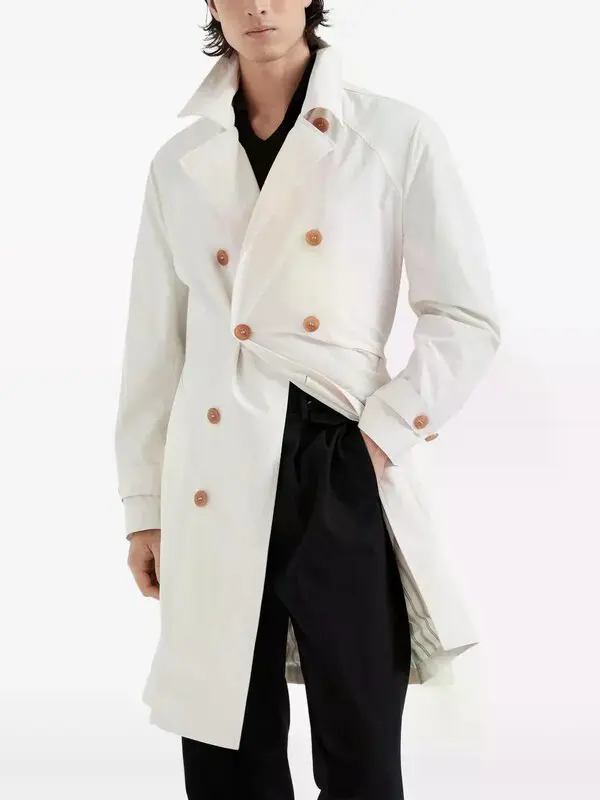 Brunello Cucinelli Notched-lapels Double-breasted Trench Coat