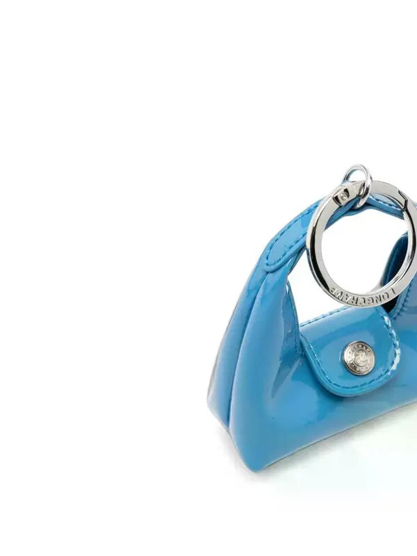 Longchamp Patent-leather Keyring - Blue