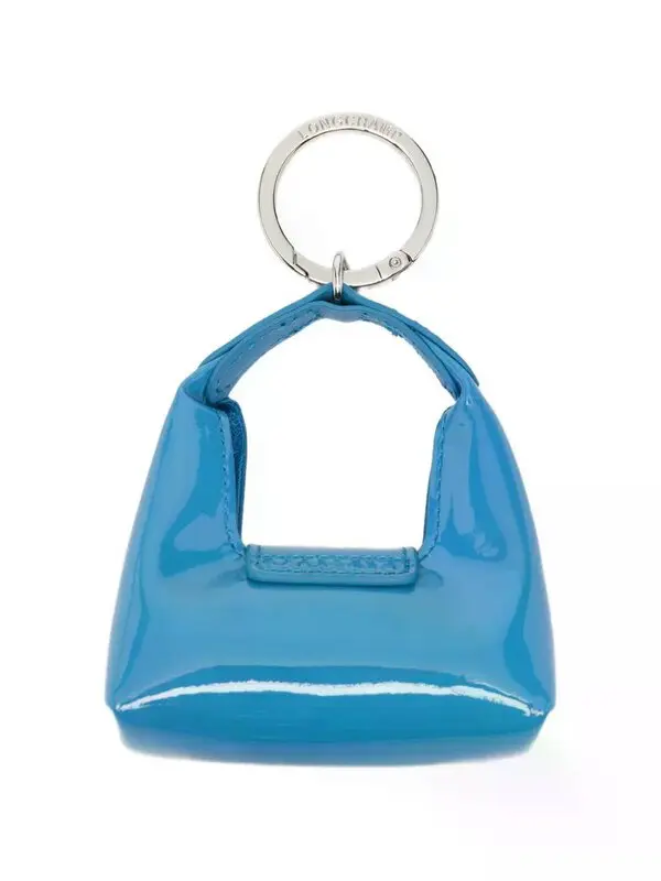 Longchamp Patent-leather Keyring - Blue