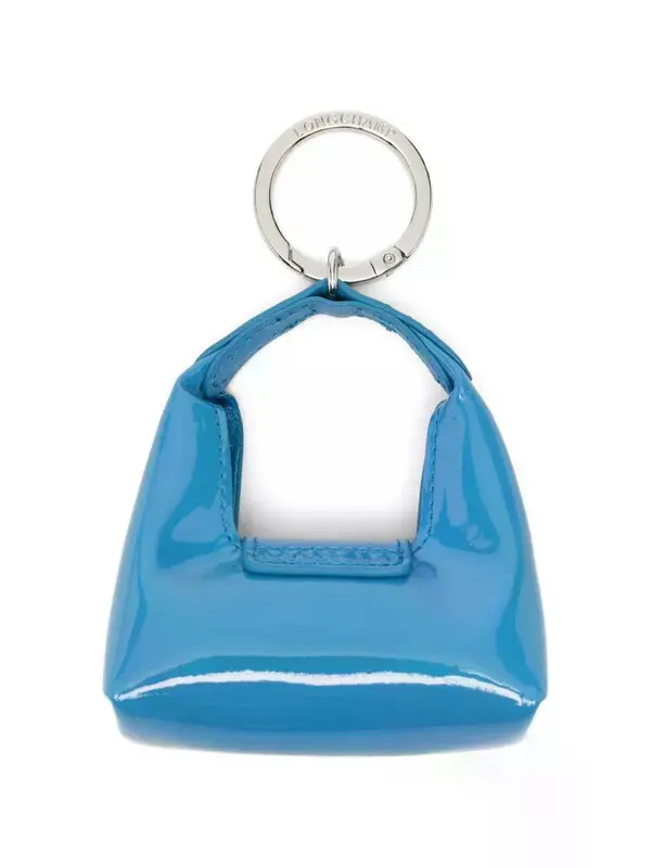 Longchamp Patent-leather Keyring - Blue