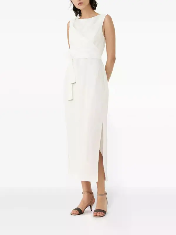 Brunello Cucinelli Belted Sleeveless Dress