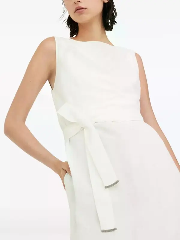 Brunello Cucinelli Belted Sleeveless Dress