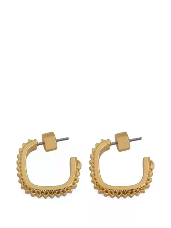 Michael Kors Crystal-embellished Fluted Hoop Earrings