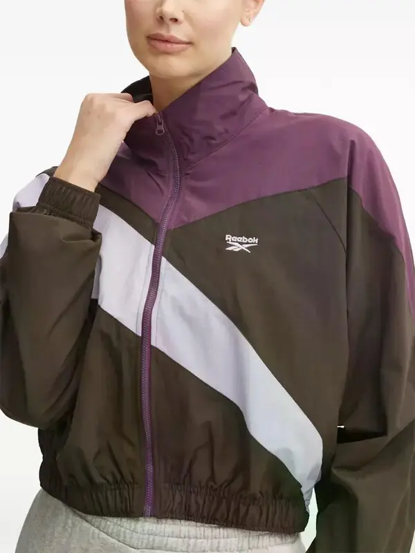 REEBOK Logo-embroidered Colour-block Jacket