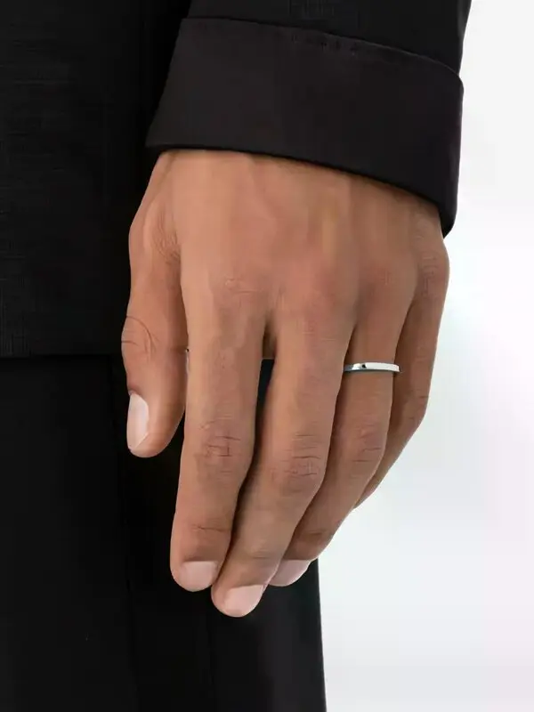 LOYAL.E PARIS Absolu Ribbon Ring In White Gold - Silver