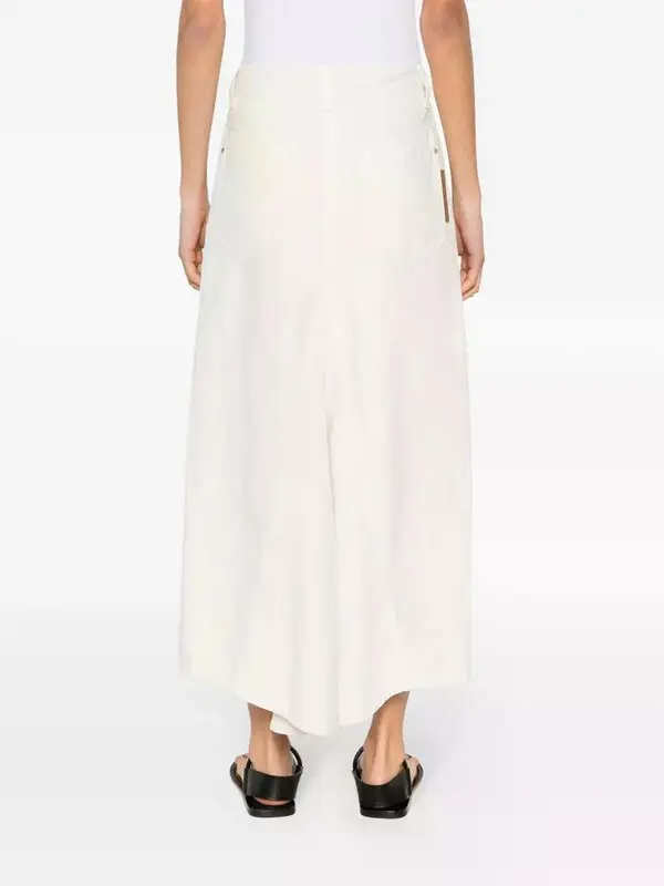 Brunello Cucinelli Asymmetric Denim Midi Skirt