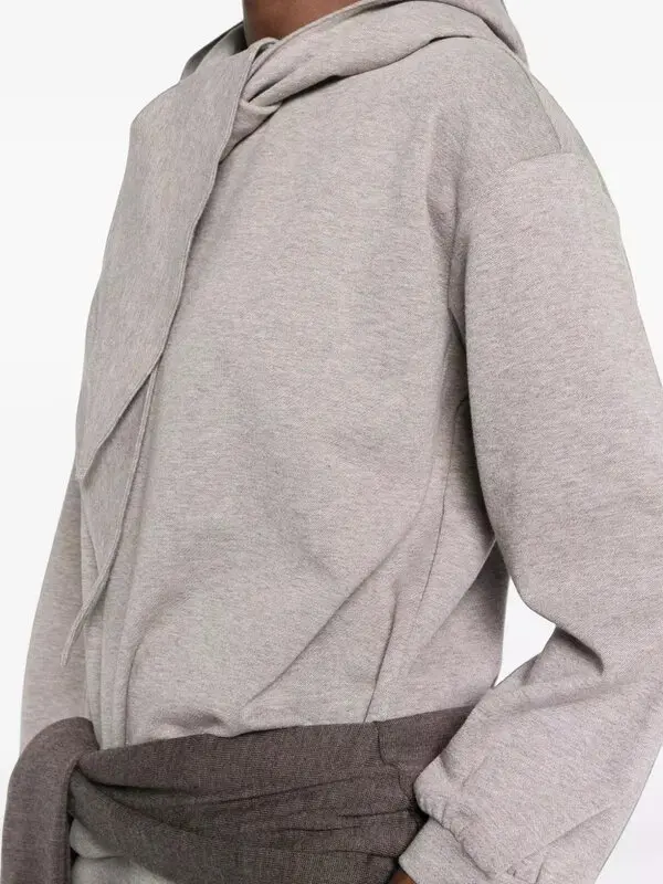 YERSE Tie-detail Hooded Hoodie