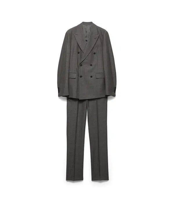 Prada Double-breasted Wool Suit - Ebony
