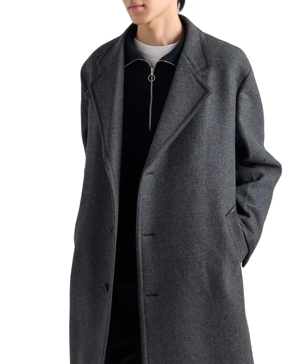 Prada Wool And Cashmere Zip-up Polo Sweater