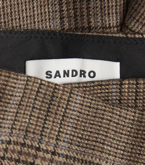 Sandro Wool Check Shorts