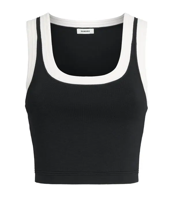 Sandro Knitted Tank Top - Black