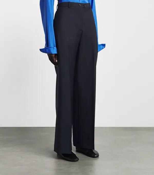 JIL SANDER Wool-mohair Straight Leg Trousers