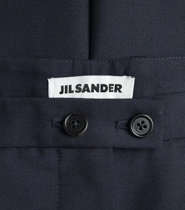 JIL SANDER Wool-mohair Straight Leg Trousers