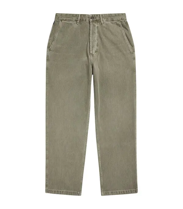 Citizens Of Humanity Cotton Herringbone Belgian Chinos - Green