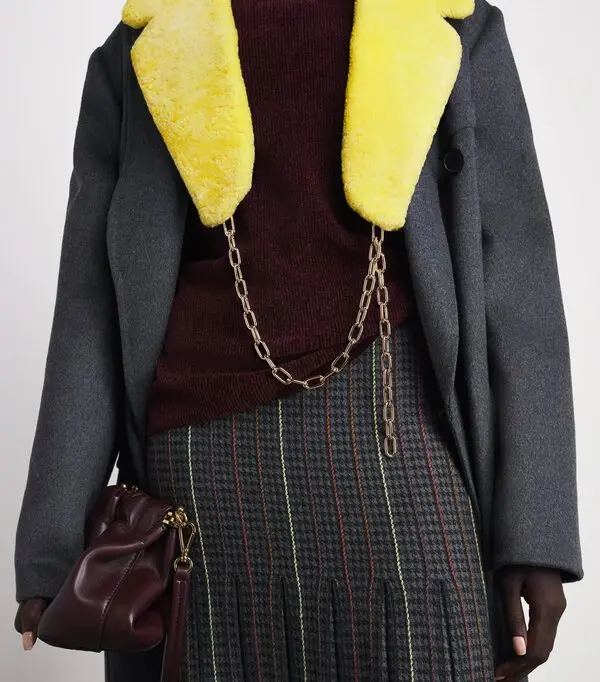 Gabriela Hearst Lambskin Demeter Coat Collar