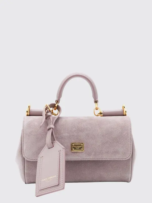 Dolce & Gabbana Mini Sicily Leather Handbag With Removable Strap - Pink